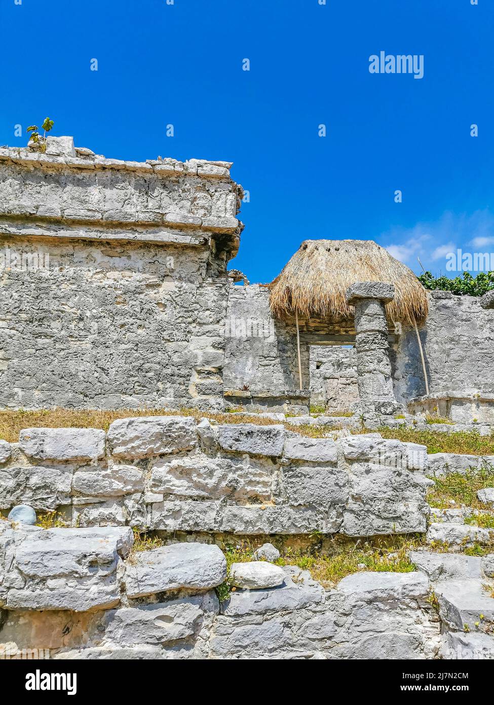 Ancient Tulum ruins Mayan site with temple ruins pyramids and artifacts ...