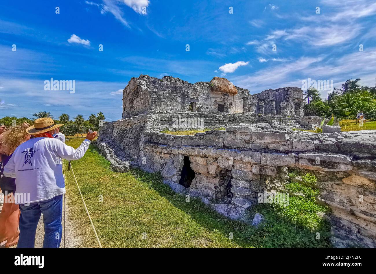 Tulum Mexico 25. March 2022 Ancient Tulum ruins Mayan site with temple ...