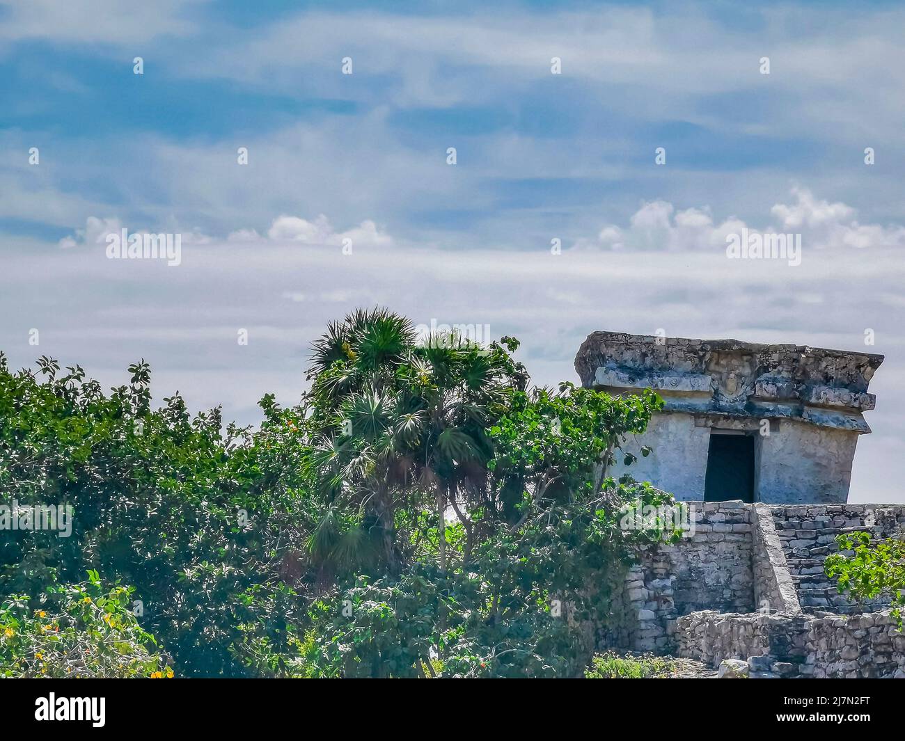 Ancient Tulum ruins Mayan site with temple ruins pyramids and artifacts ...