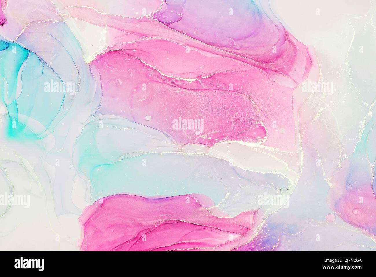 Abstract liquid ink painting background in pink blue colors Stock Photo ...