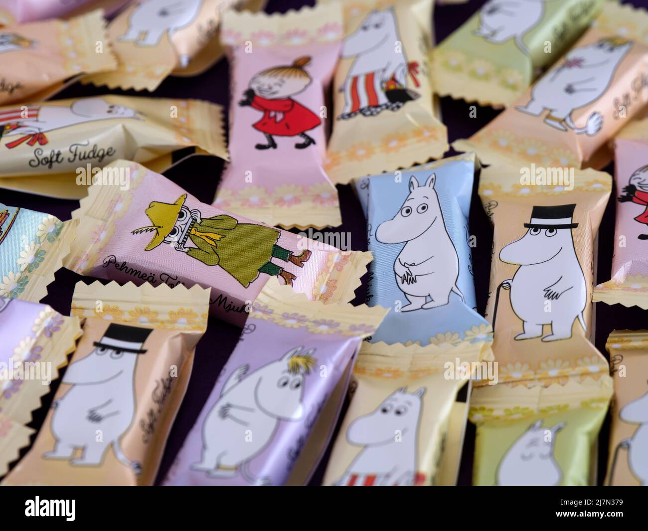 Tambov, Russian Federation - April 27, 2022 Close-up of Moomin Soft ...