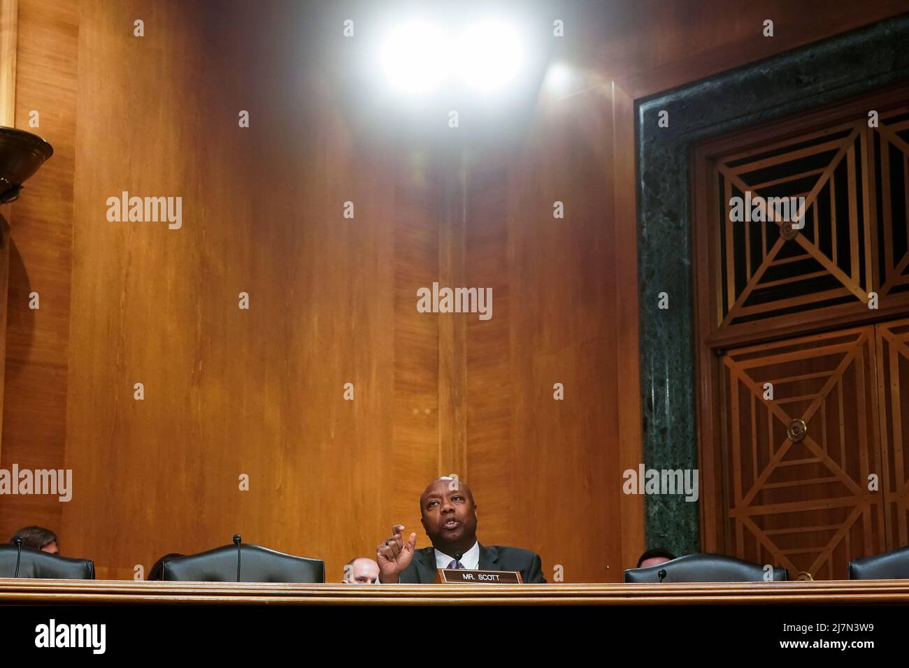 Washington, USA. 10th May, 2022. U.S. Senator Tim Scott (R-SC) speaks ...