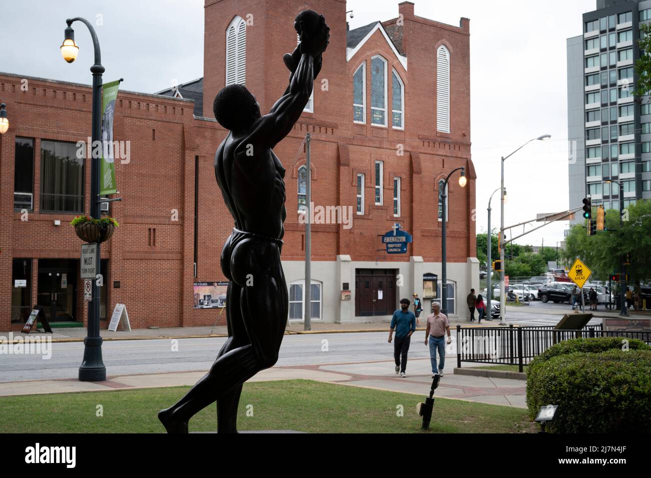 Atlanta, GA, USA. 7th May, 2022. The Behold Monument at the Martin ...