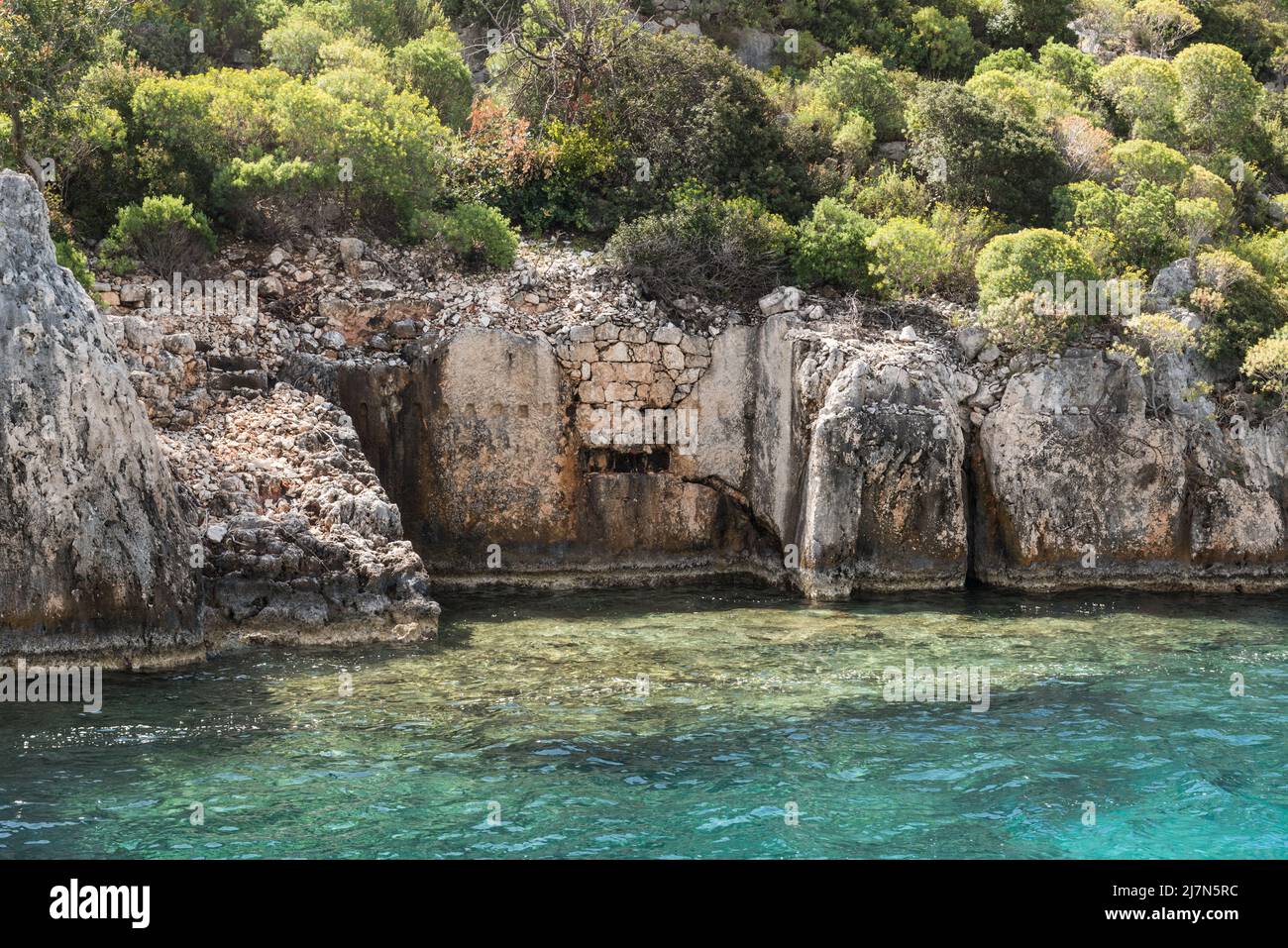 Ruins of the town of Simena on Kekova island, Turkey Stock Photo - Alamy