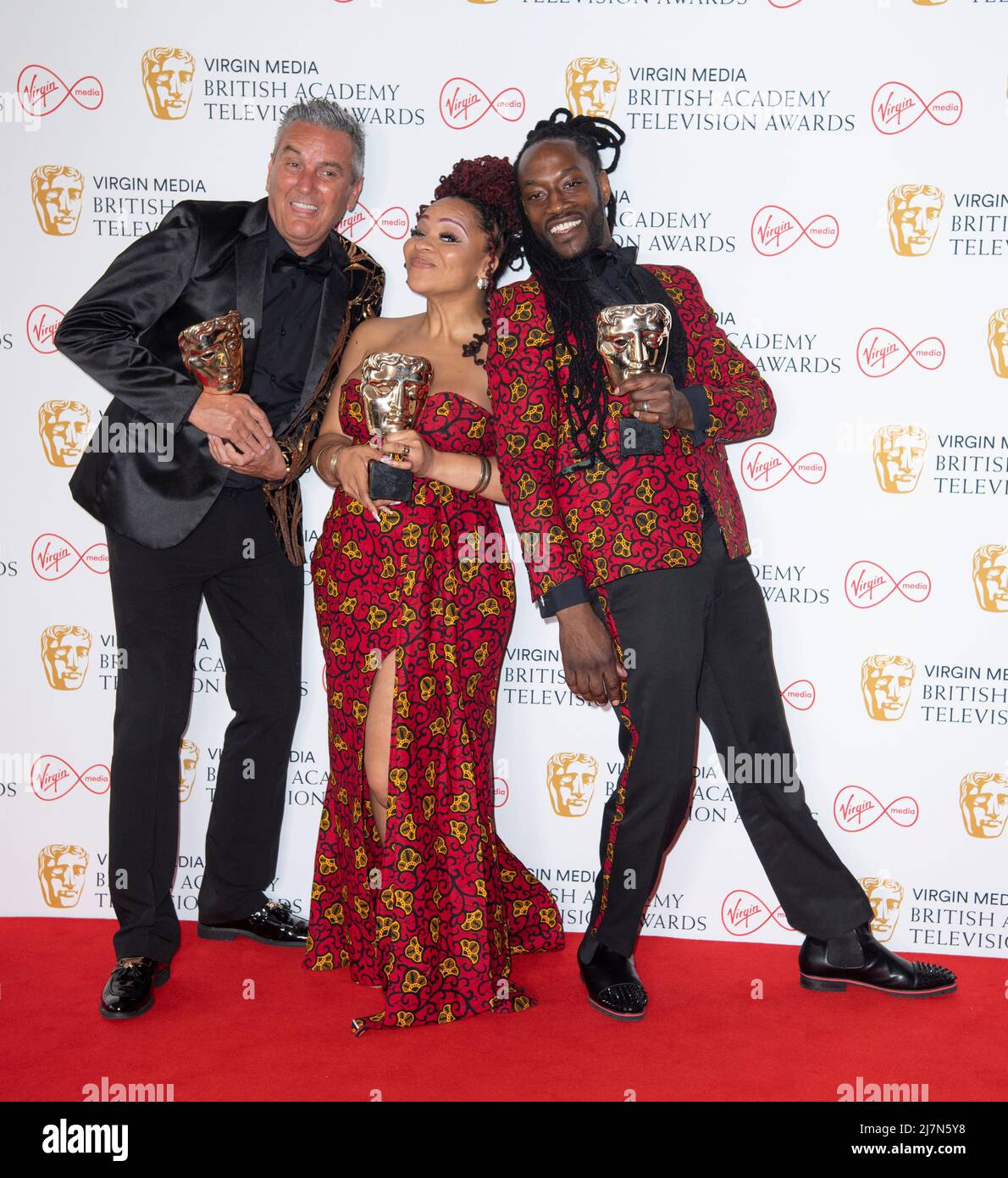 (L-R) Lee Riley, Mica Ven and Marcus Luther, accepting the Reality ...