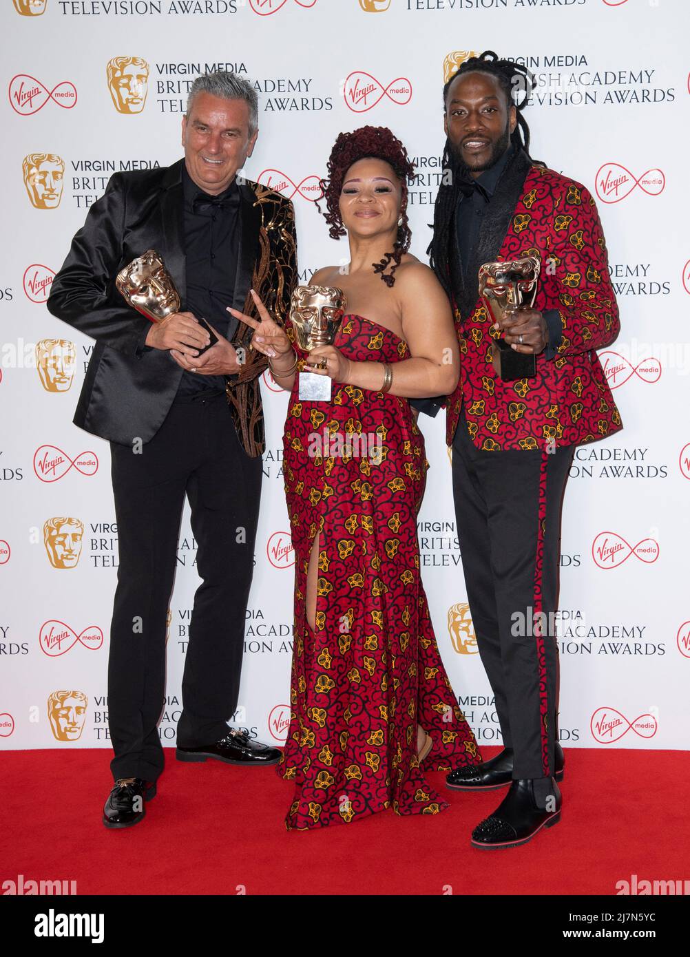 (L-R) Lee Riley, Mica Ven and Marcus Luther, accepting the Reality ...