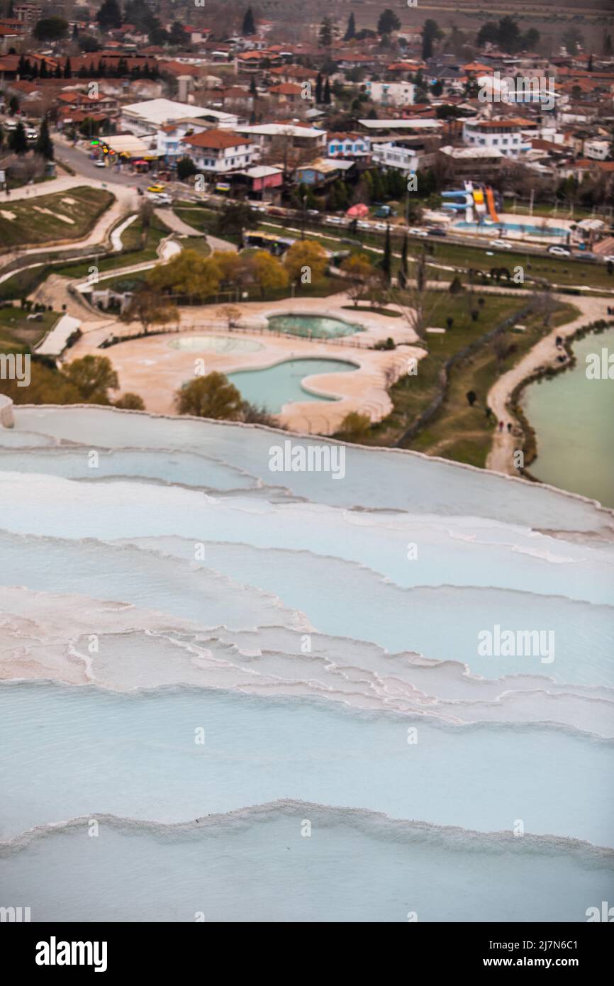 Image of the travertine terraces in Pamukkale, Turkey Stock Photo - Alamy