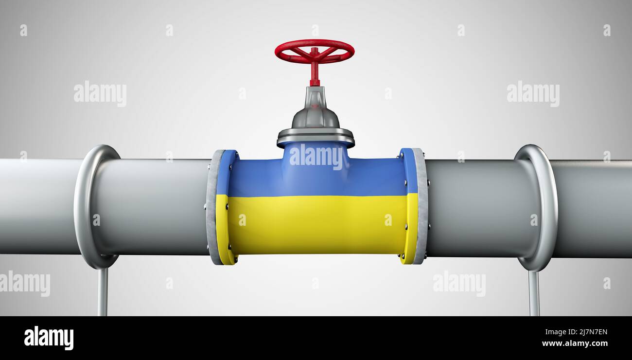 Ukraine oil and gas fuel pipeline. Oil industry concept. 3D Rendering ...
