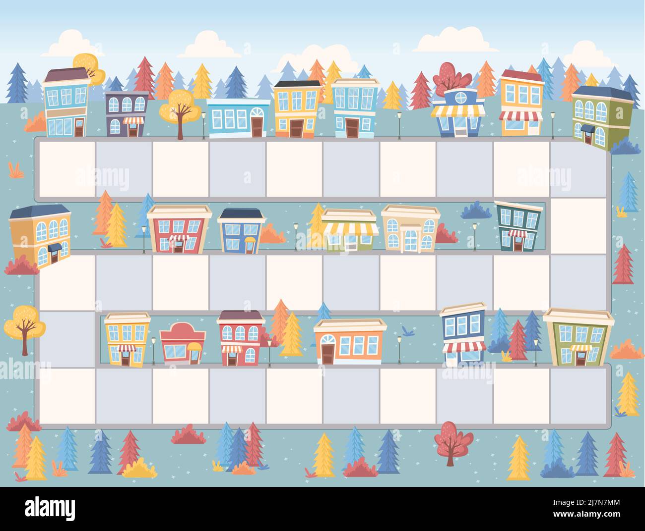 Board game with a block path on the city Stock Vector Image & Art - Alamy