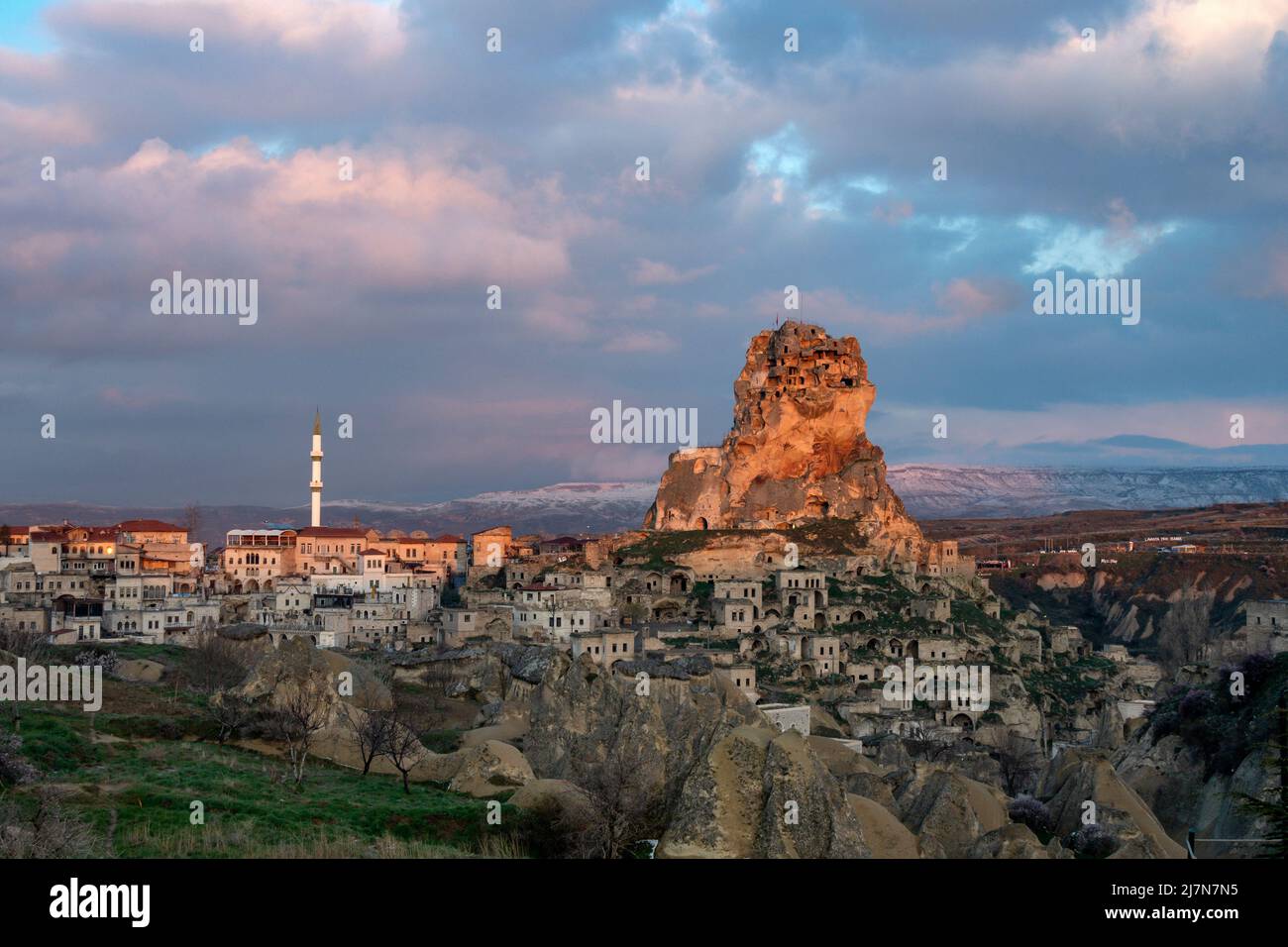 Ortahisar Castle in Cappadocia Region, Nevsehir Province in Central ...