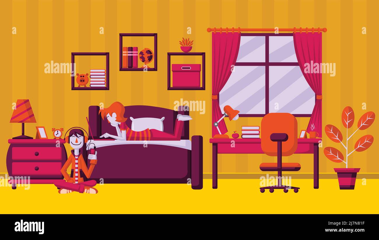 Young woman computer man Stock Vector Images - Alamy