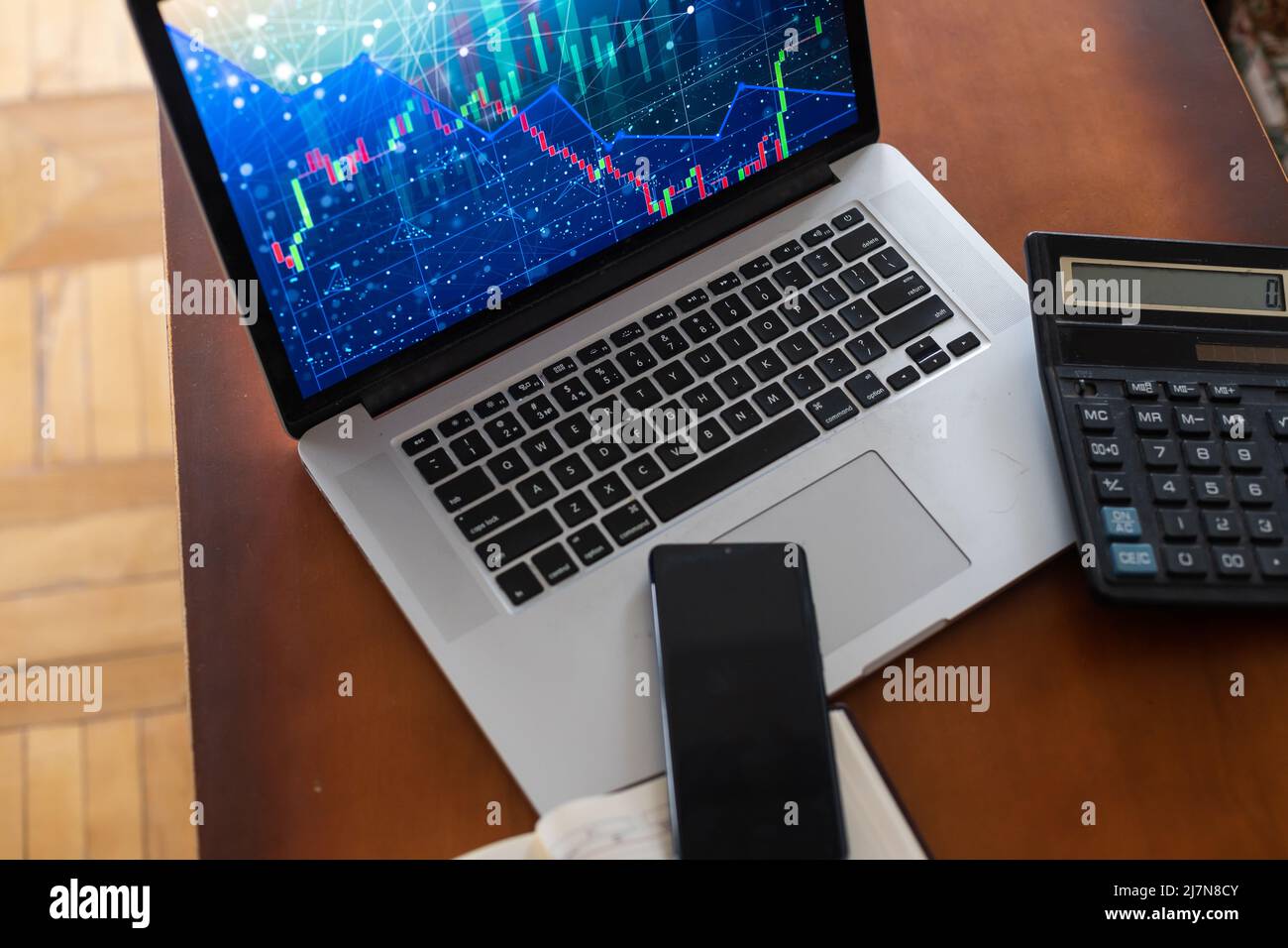 Accounting report spreadsheet. Business women using computer prepare ...
