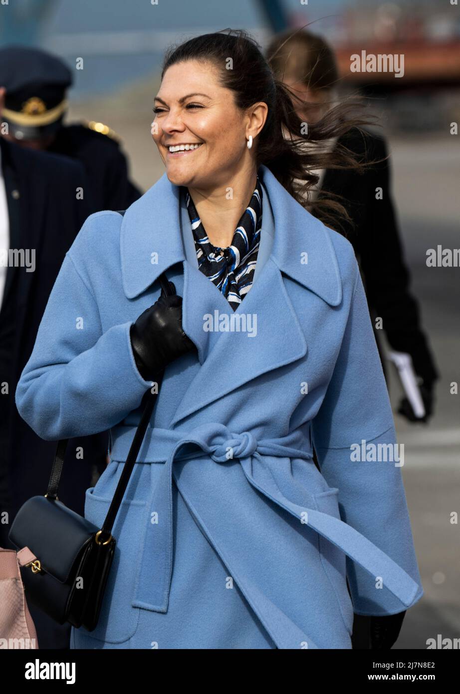 Prince Daniel and Crown Princess Victoria visit the harbour of Lulea ...