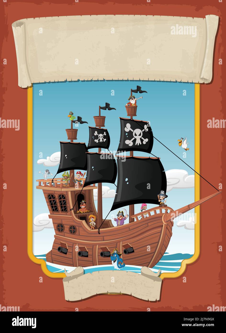 Cartoon pirates hi-res stock photography and images - Alamy