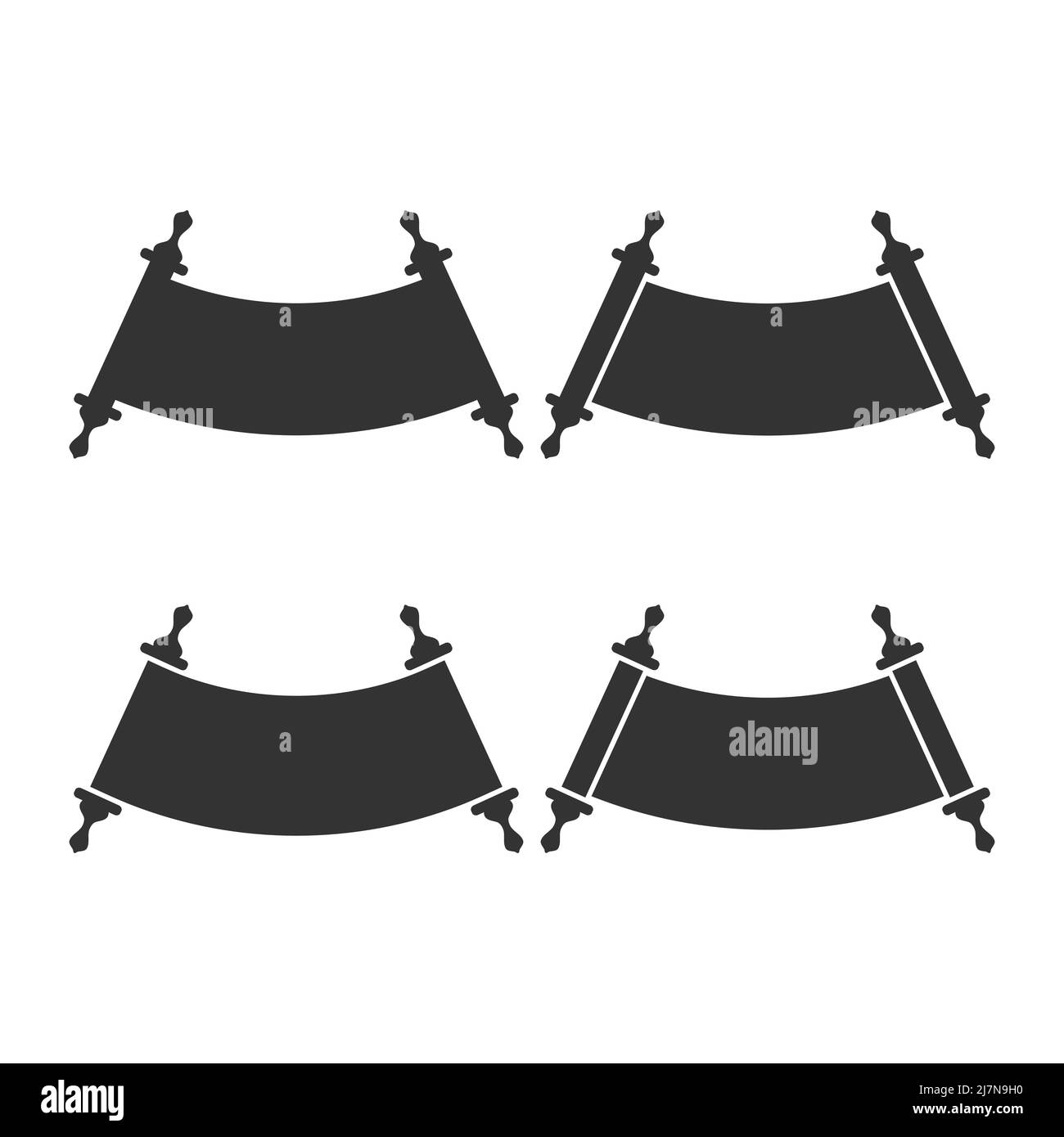 Scroll and manuscript vector logo set Stock Vector Image & Art - Alamy