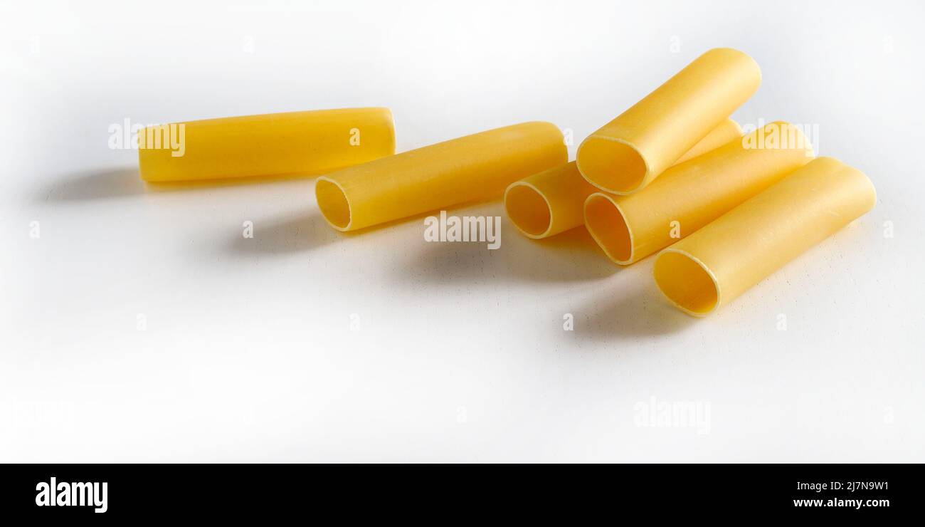 Cannelloni pasta tubes isolated on white background. Italian food Stock ...
