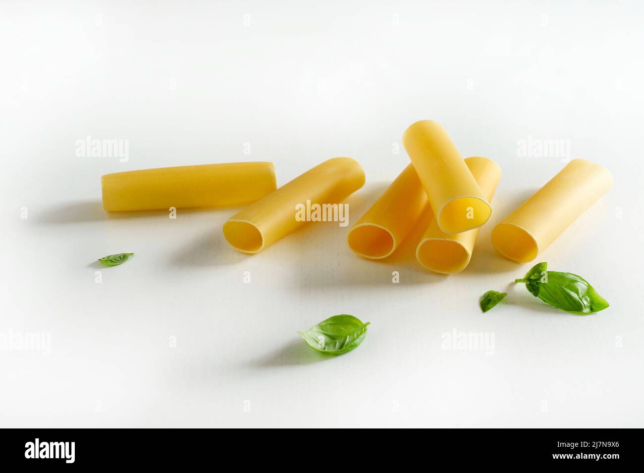 Cannelloni pasta tubes isolated on white background. Italian food Stock ...