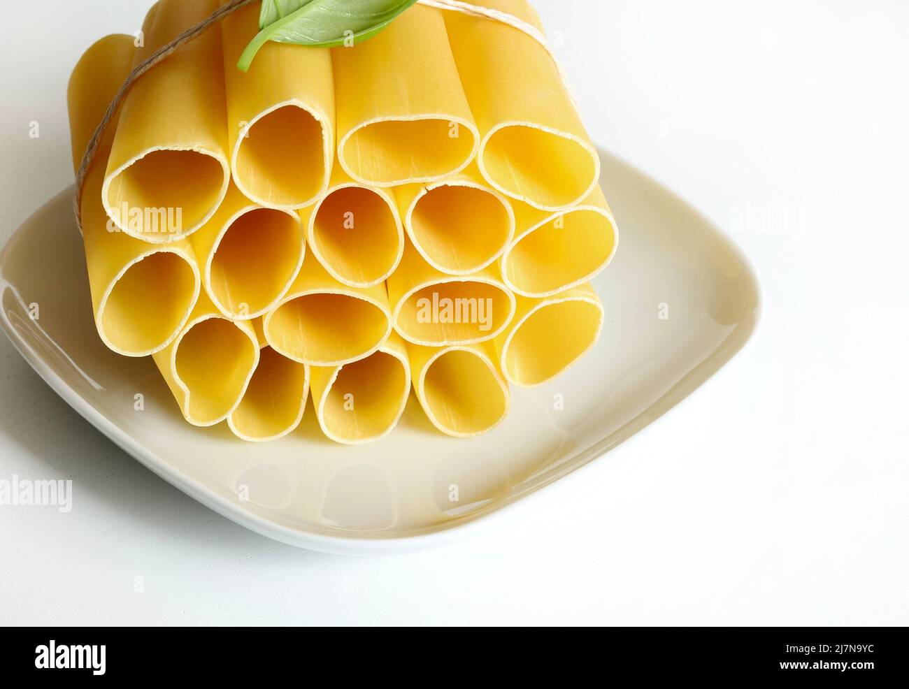 Cannelloni pasta tubes isolated on white background. Italian food Stock ...
