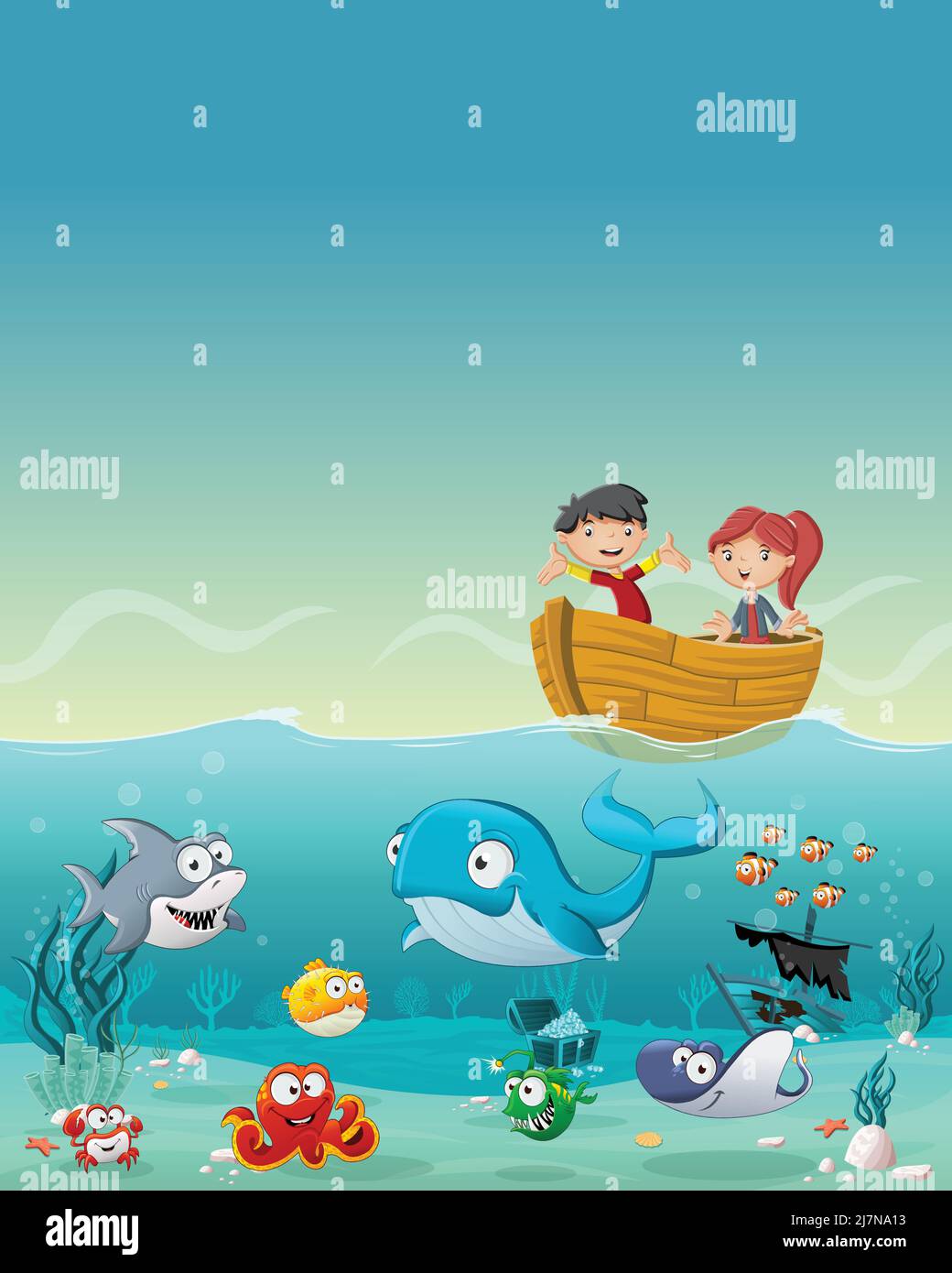 Reef explorer boat Stock Vector Images - Alamy