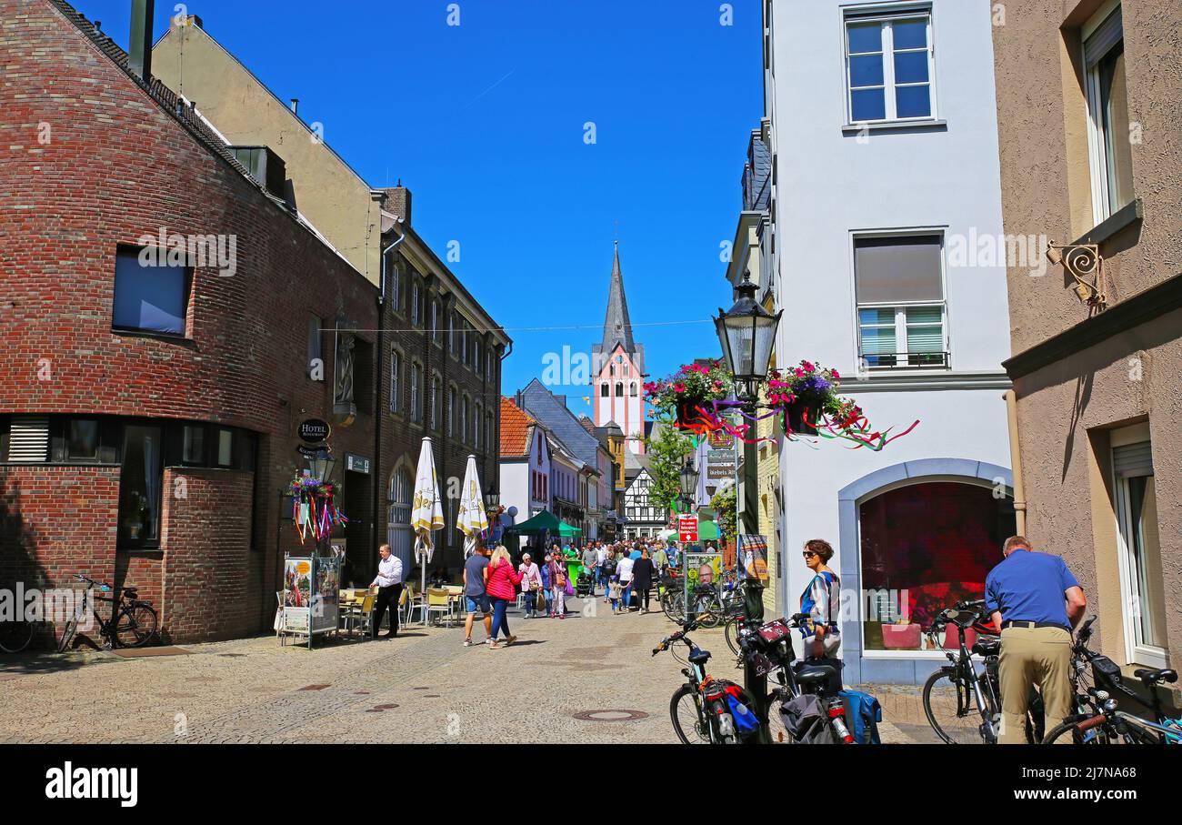 Kempen (NRW), Germany - May 8. 2022: Beautiful medieval historic lower ...