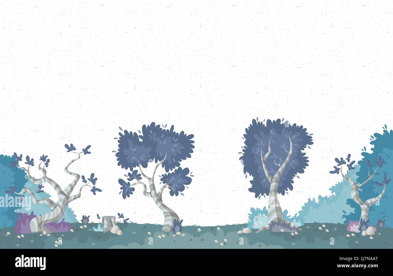 Green park with grass and trees. Nature landscape Stock Vector Image ...