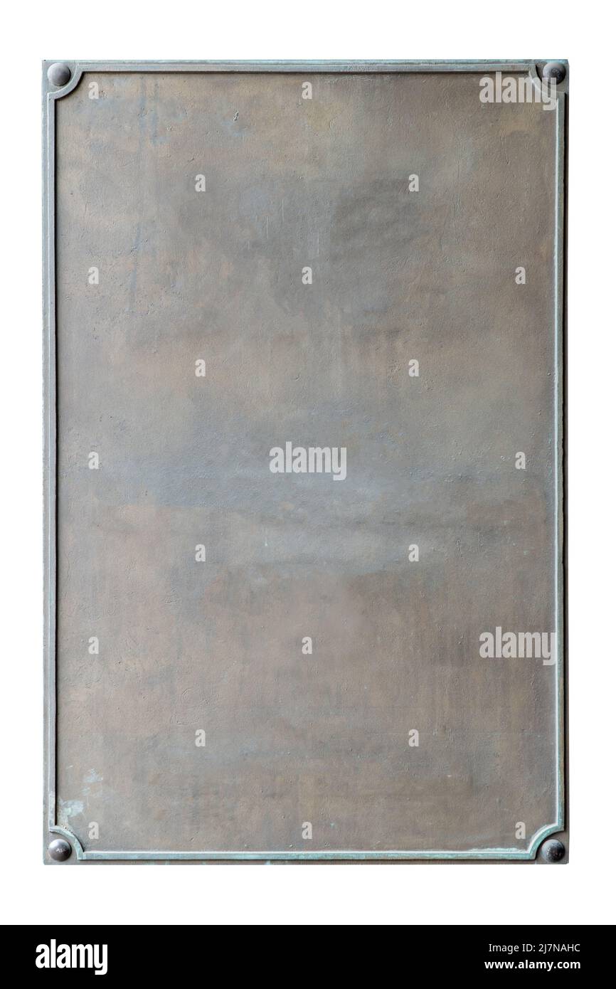 Vintage rectangular metal frame for copy space and isolated Stock Photo ...