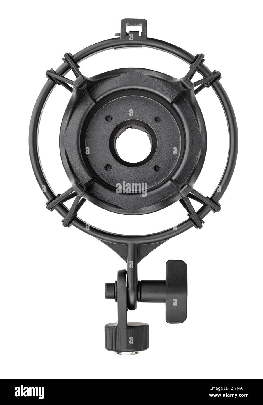 mic shock mount path isolated on white top view Stock Photo - Alamy