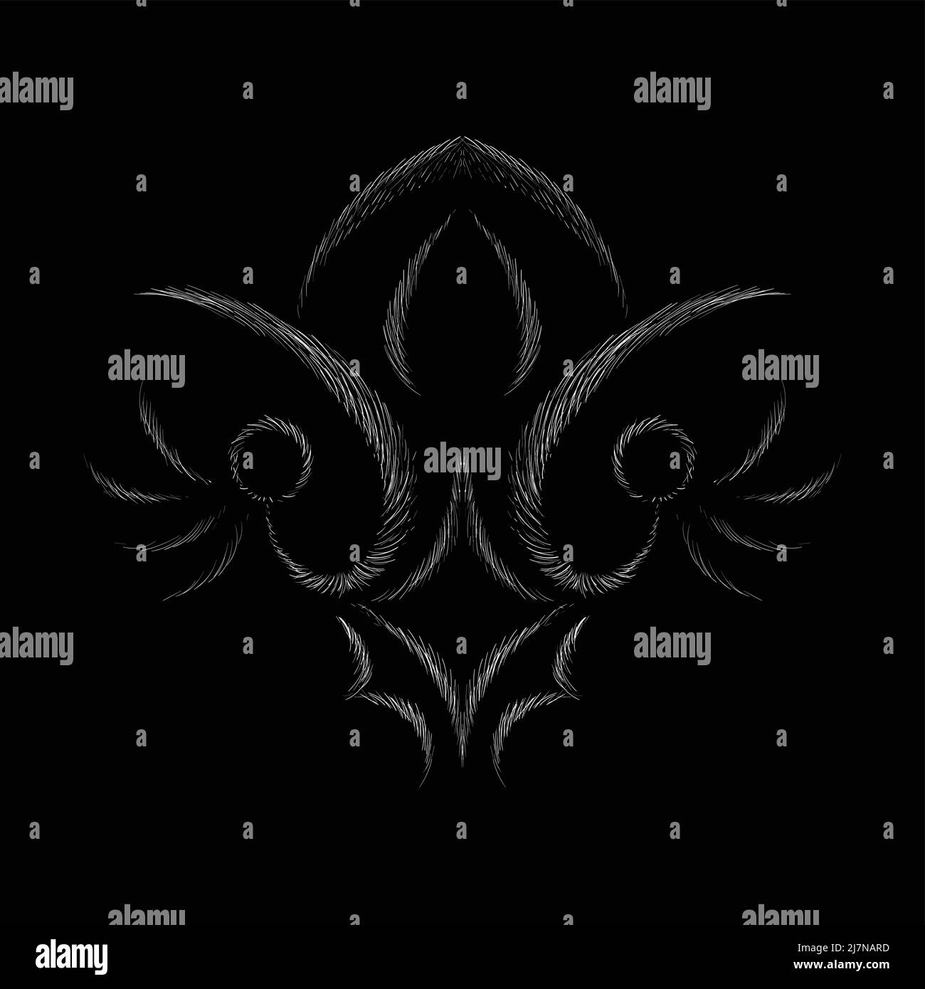 Schematic representation of the ancient symbol of the cat in magic and ...