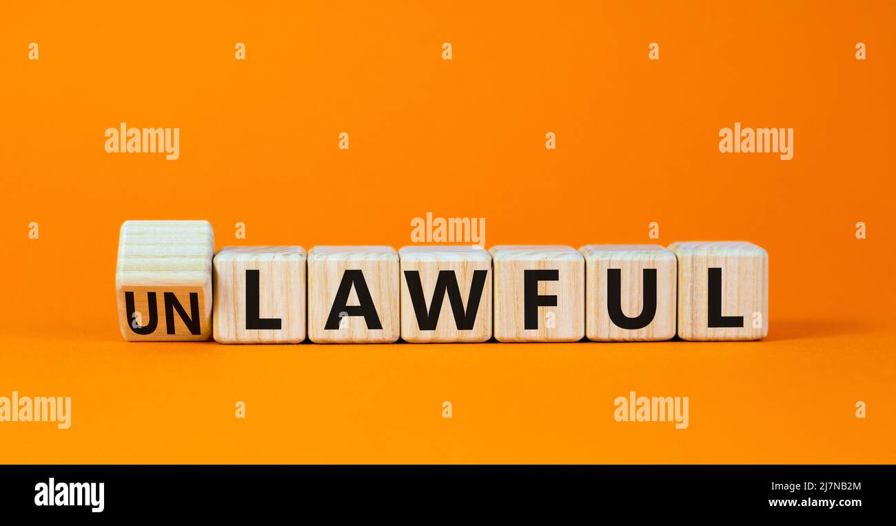 Lawful or unlawful symbol. Turned wooden cubes and changed the concept ...