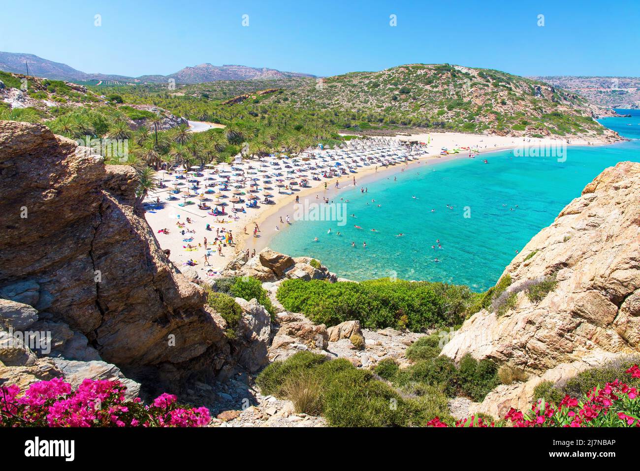 A view of the beach at Vai, Crete, Greece Stock Photo - Alamy