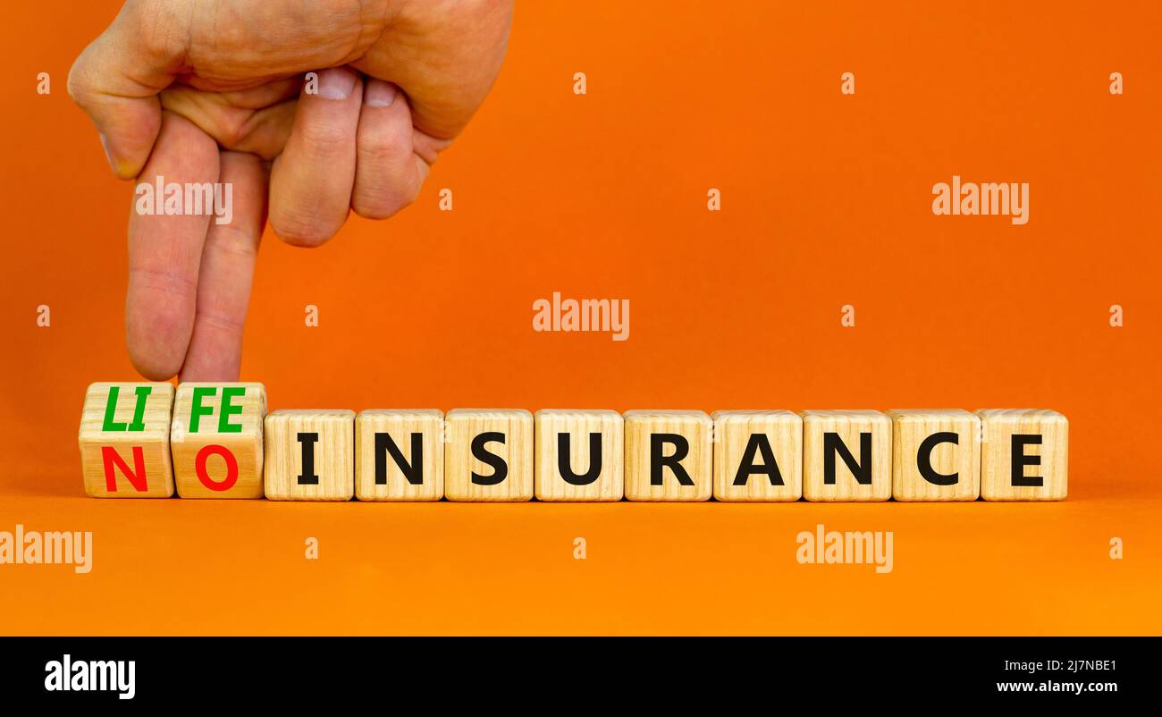 Life insurance symbol. Businessman turns cubes and changes concept ...