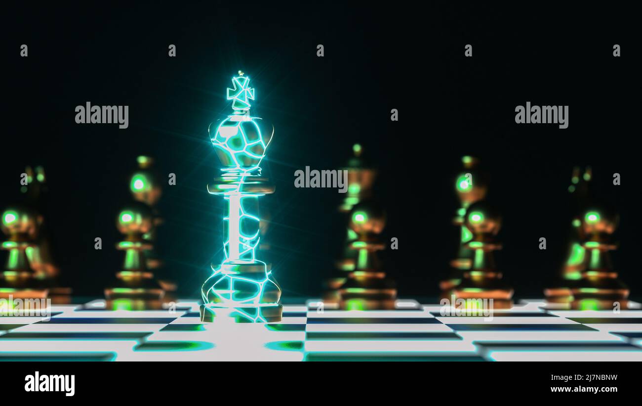 3d chess chessboard king hi-res stock photography and images - Alamy