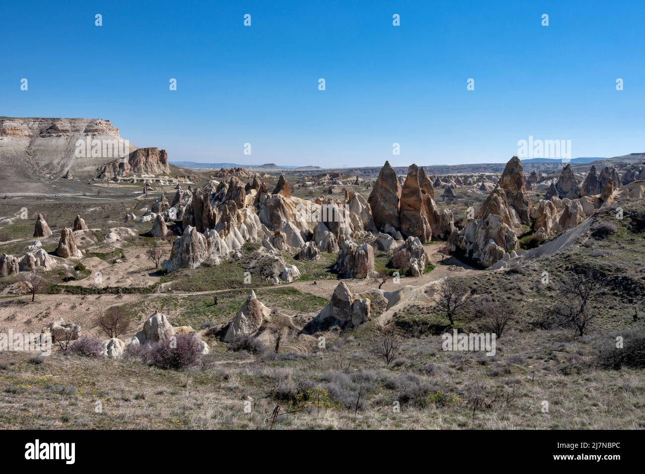 Cappadocia Region in spring, Nevsehir Province in Central Anatolia of Turkey Stock Photo - Alamy