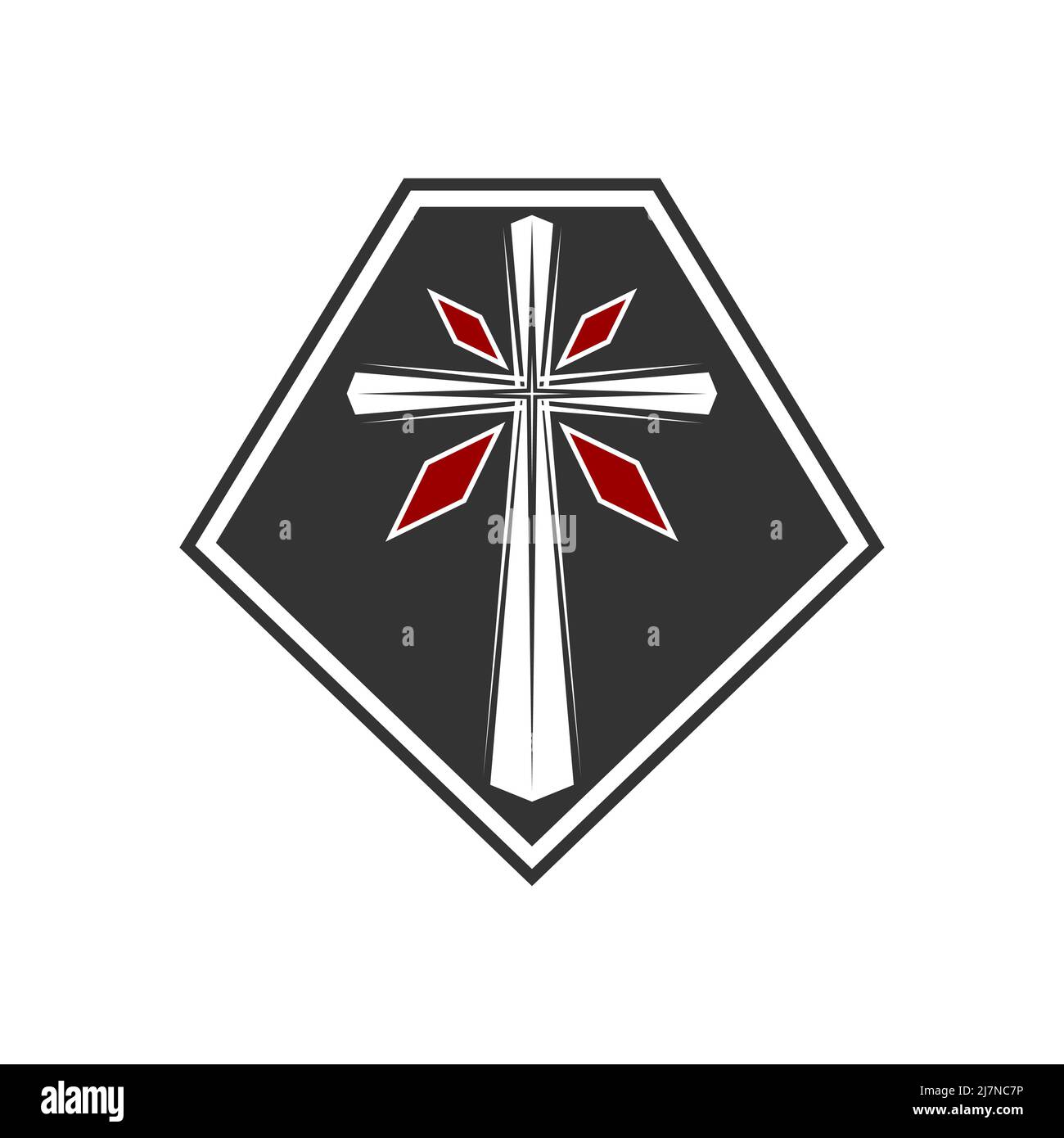 Christian illustration. Church logo. The cross of Jesus Christ on the ...