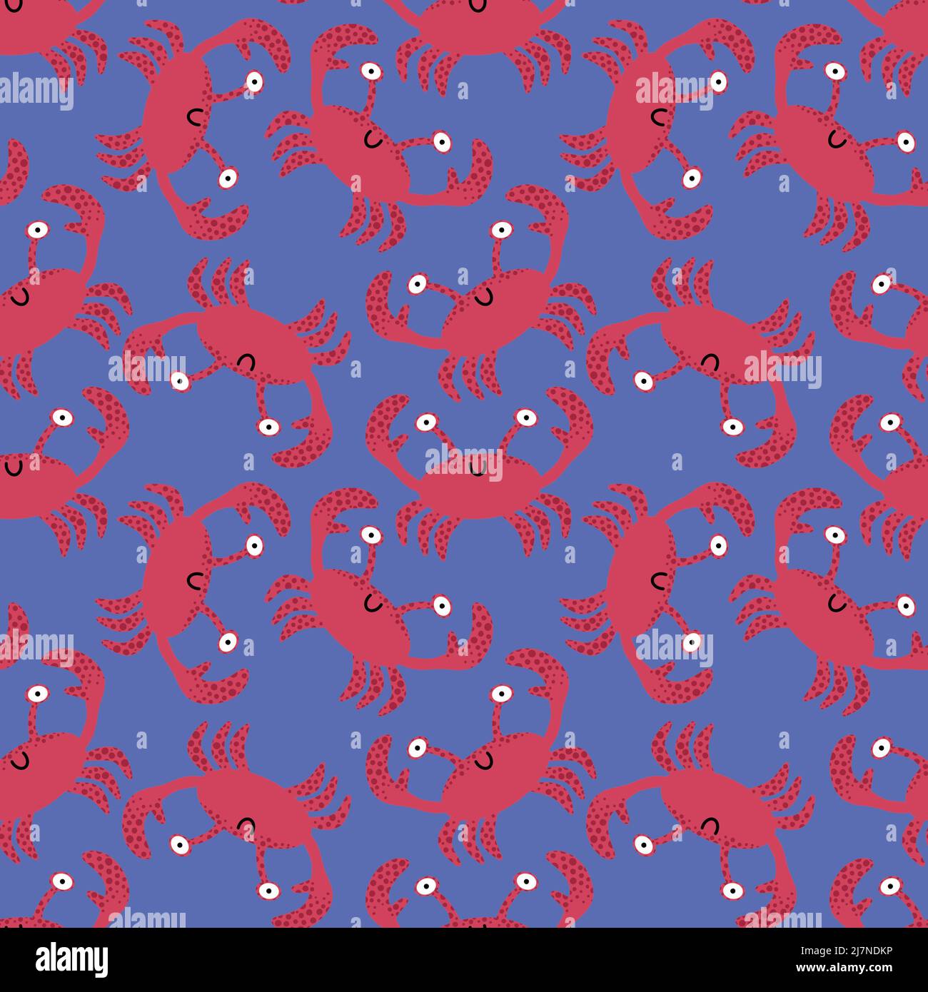 Summer sea seamless crabs pattern for fabrics and textiles and ...
