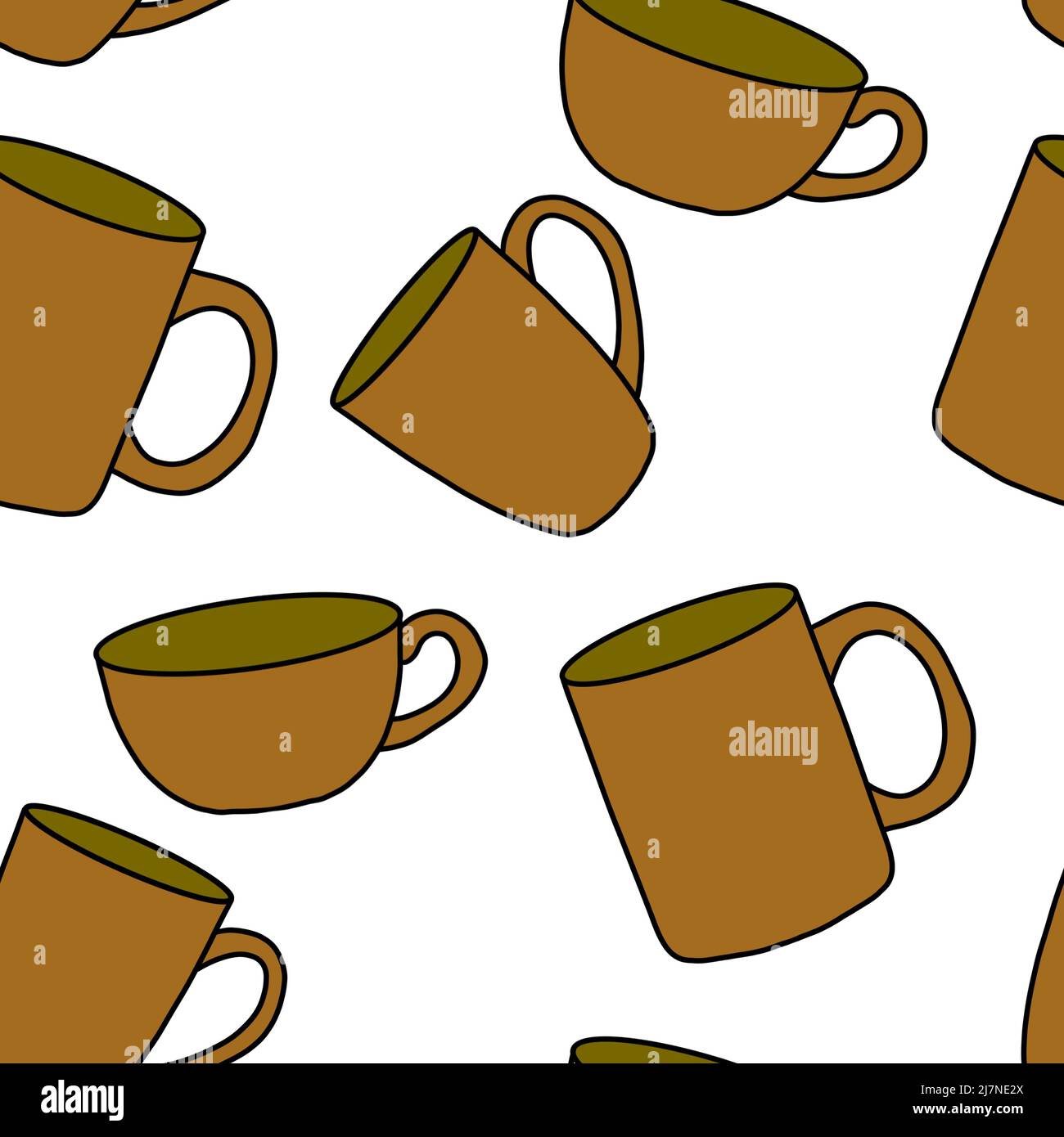 Breakfast seamless cup pattern for fabrics and textiles and packaging ...