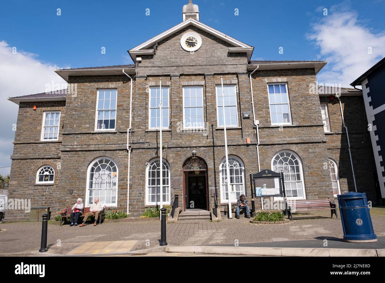 County hall, Aberaeron, Ceredigion, Wales Stock Photo - Alamy
