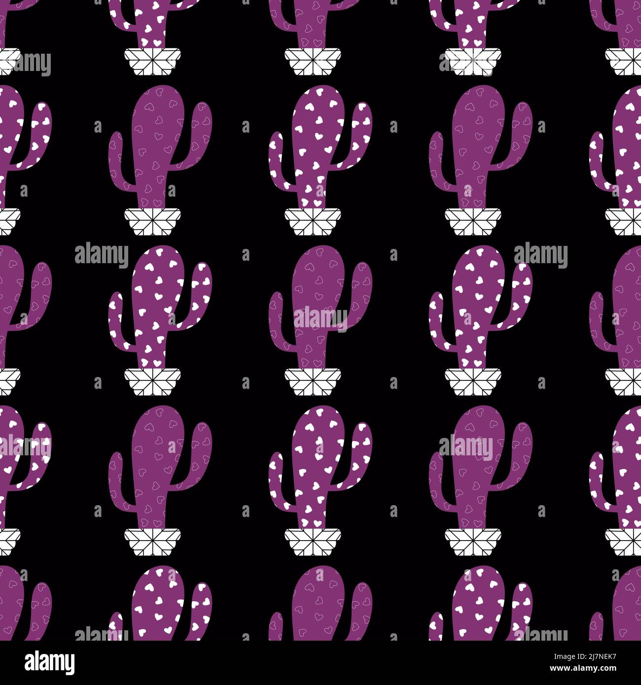 Floral seamless cactus pattern for fabrics and textiles and packaging ...
