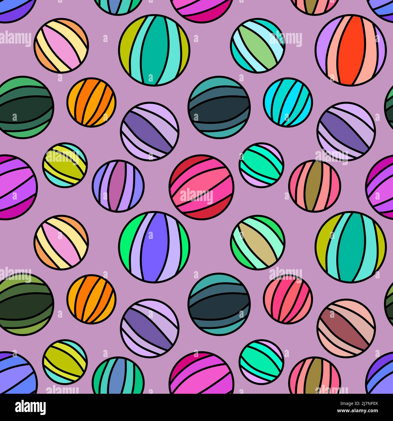 Kids seamless summer beach ball pattern for fabrics and packaging and ...