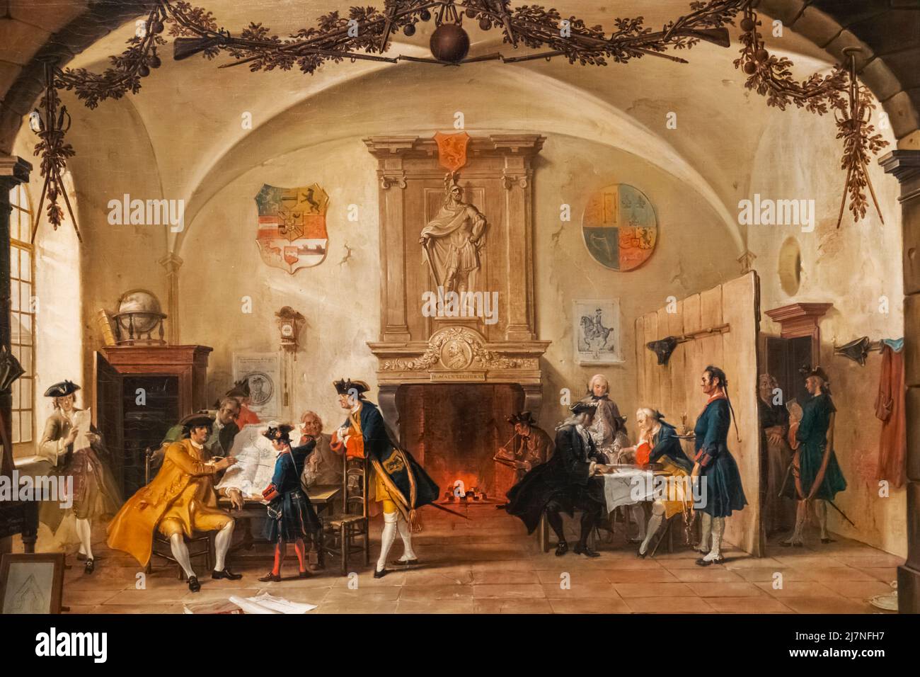 Painting titled "Guardroom Scene" by Dutch Artist Cornelis Troost dated ...