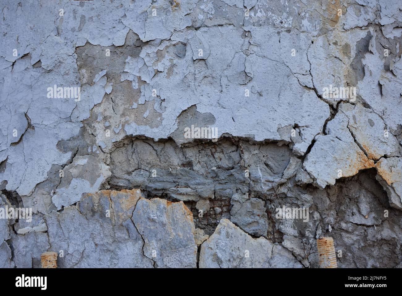 Peeling paint on wall seamless texture. Pattern of rustic blue grunge ...
