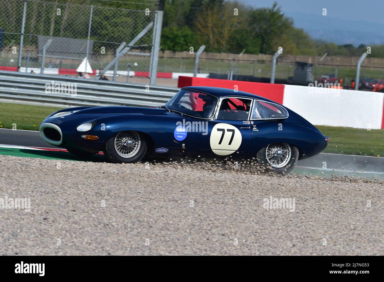 Just a little too wide at Coppice, Chris Ward, Guy Ziser, Jaguar E-Type ...