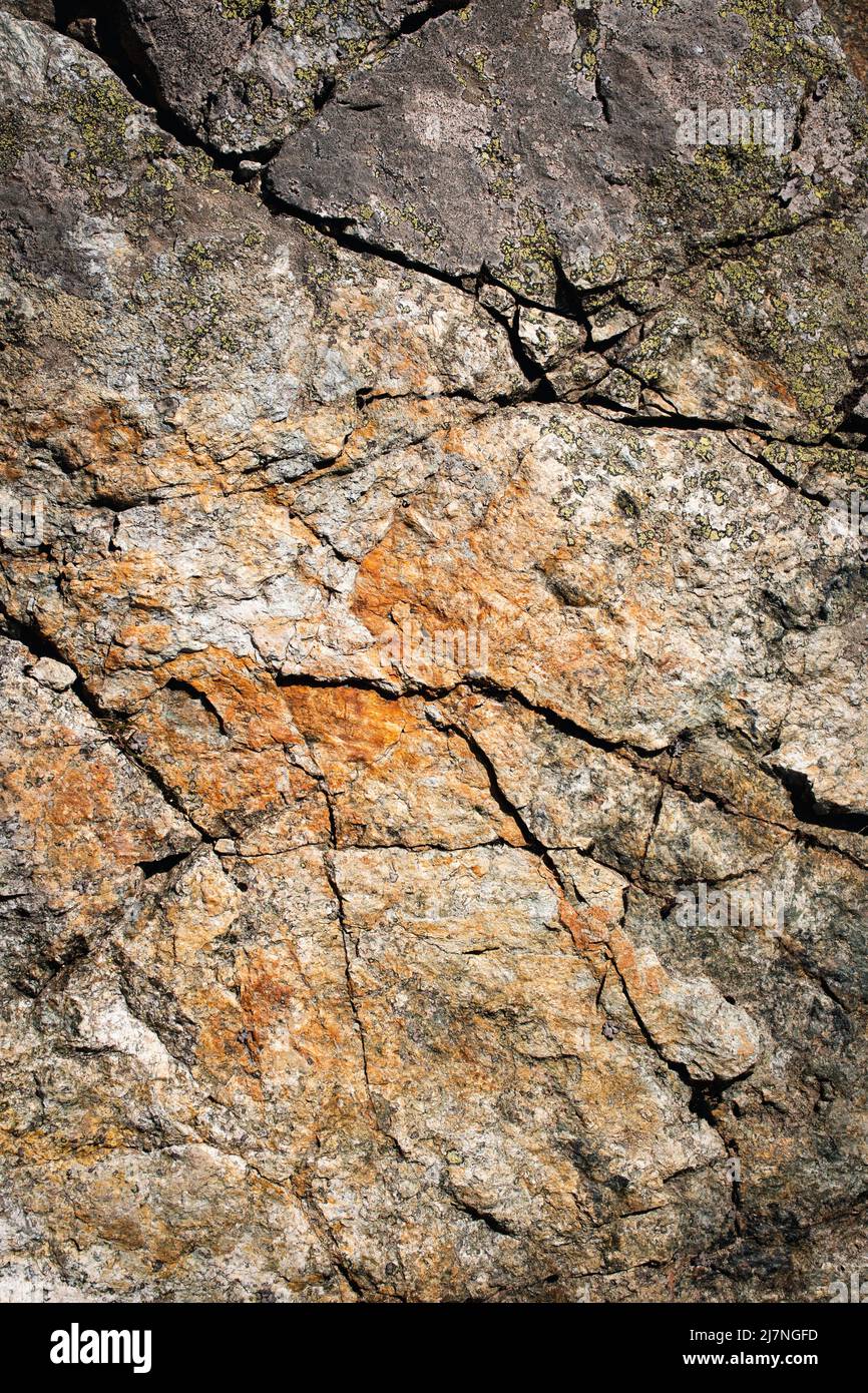 background or texture Abstract detail of brown stone with cracks Stock ...