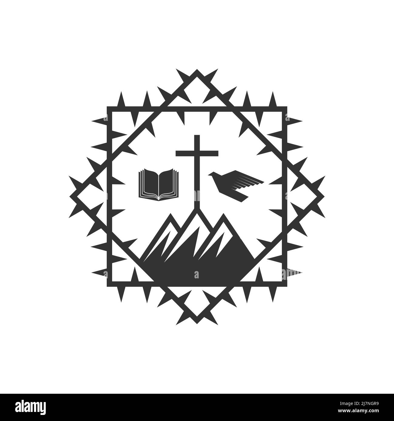 Jesus on cross nativity Stock Vector Images - Alamy
