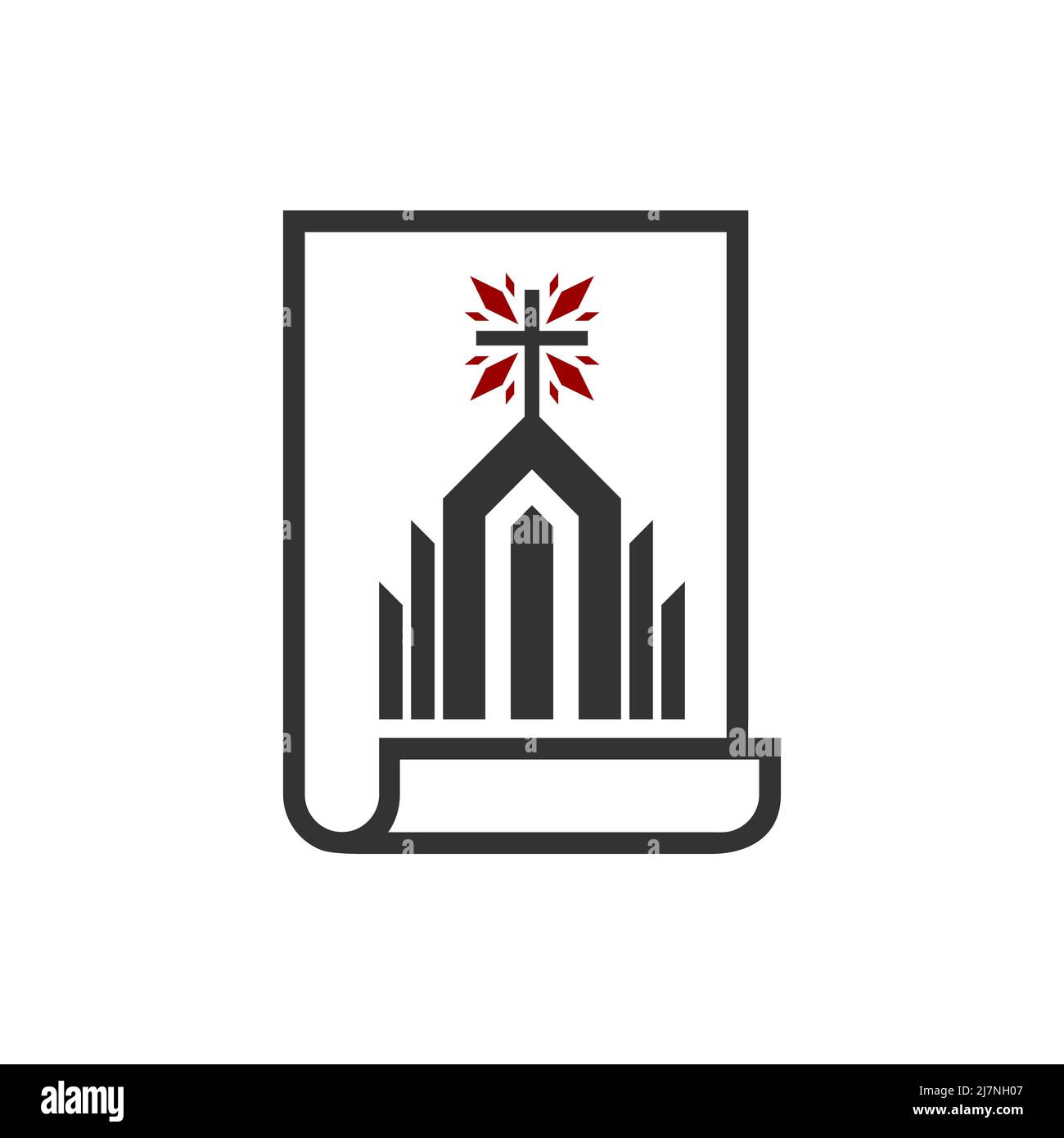 Christian illustration. Church logo. Church of Jesus Christ on the ...