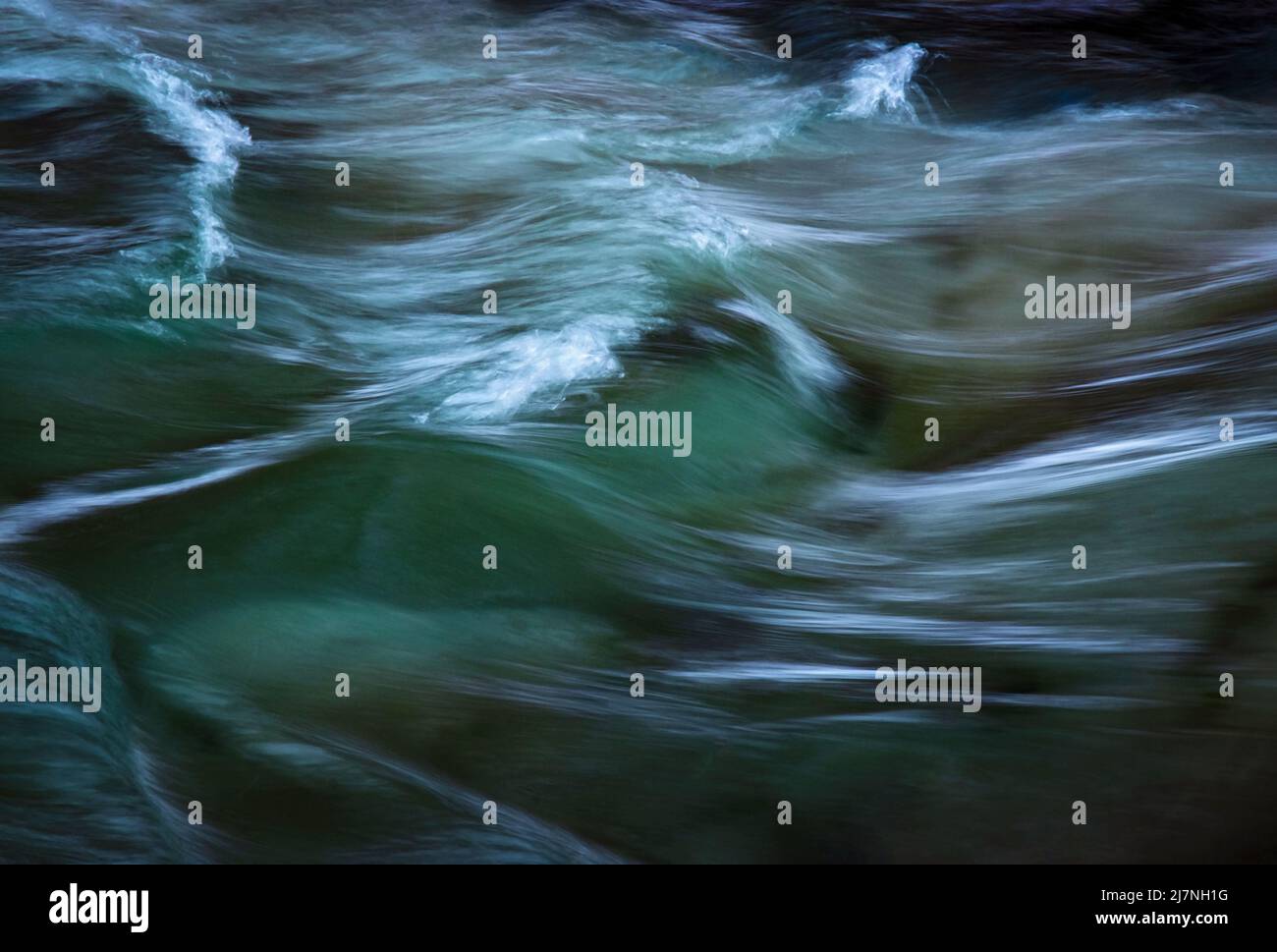 seasonal nature background cold winter ripples on the river Stock Photo ...