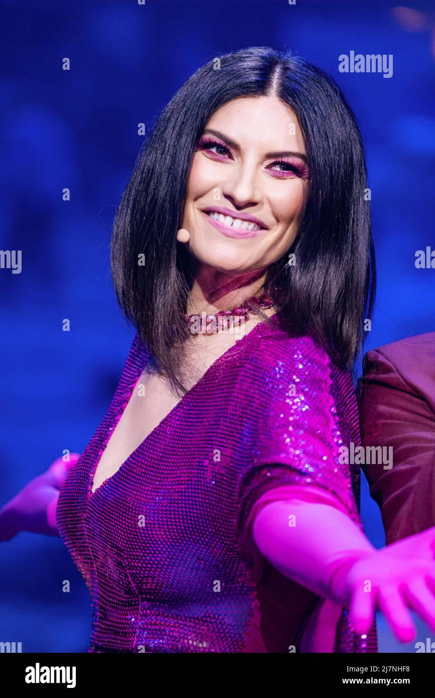 May 10, 2022, TURIN: Conductor Italian singer Laura Pausini during the ...