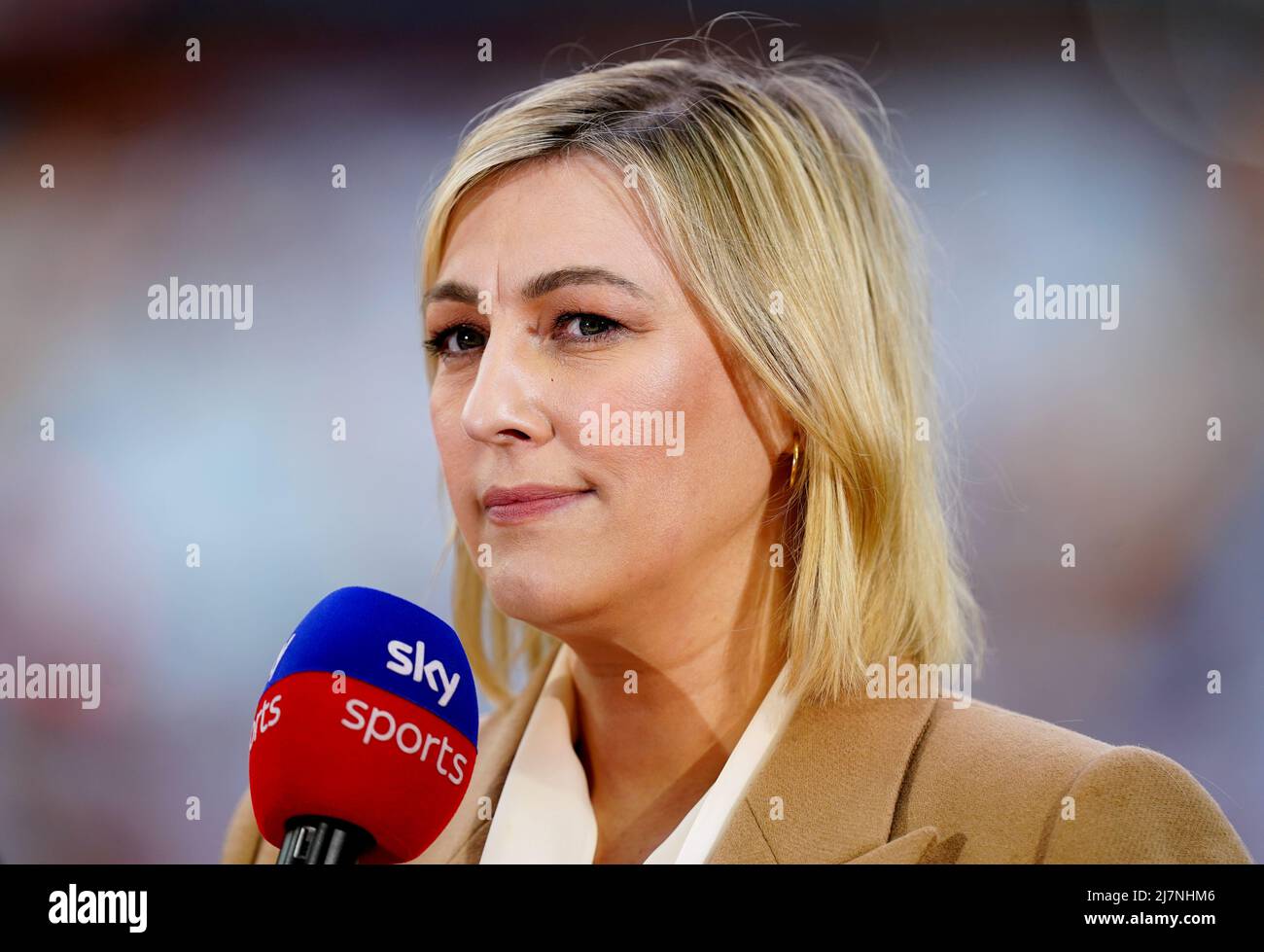 Sky Sports presenter Kelly Cates ahead of the Premier League match at ...