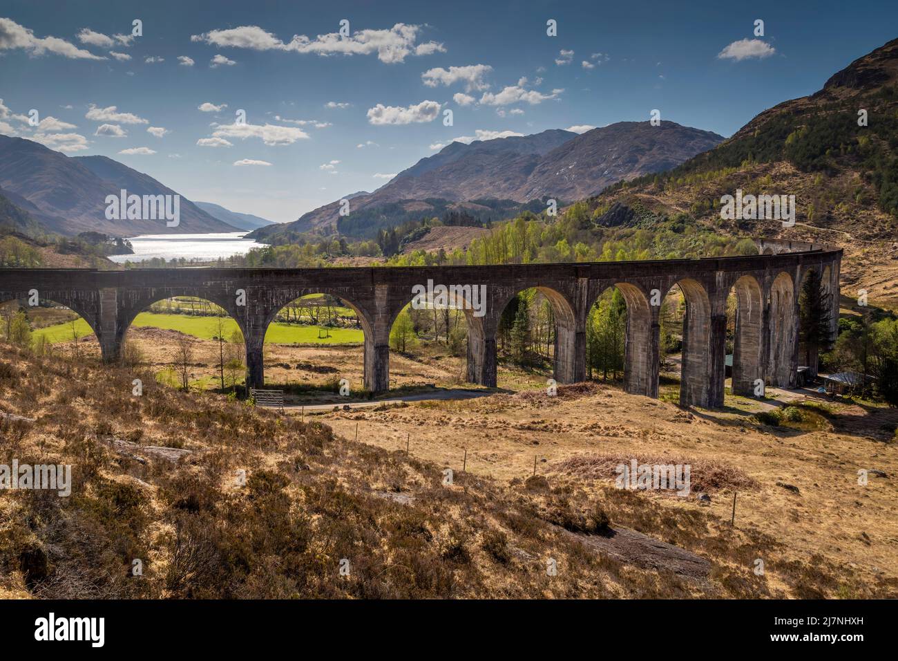 Editorial Scotland, UK - April 22, 2022: The Glenfinnan Viaduct on the ...