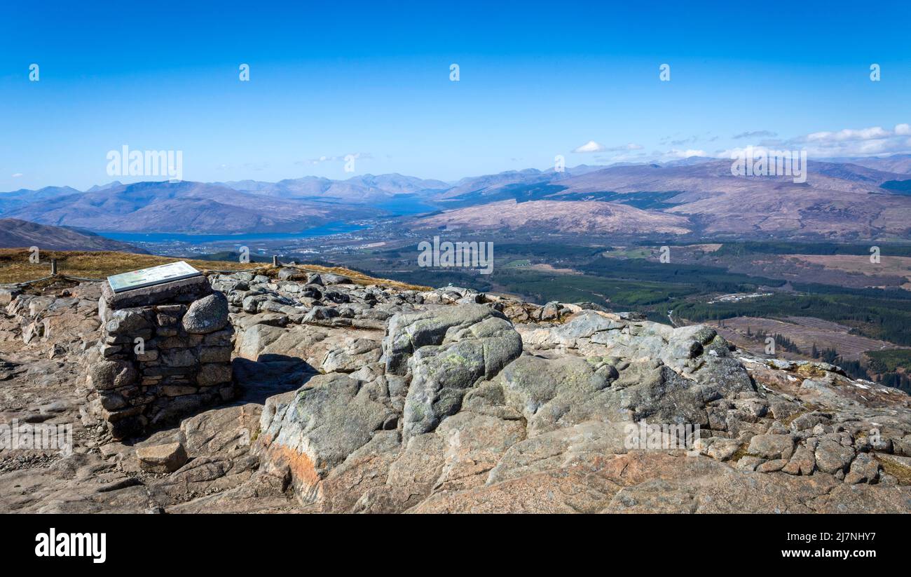 The view of the Fort William area of Scotland from 650ft up on the ...